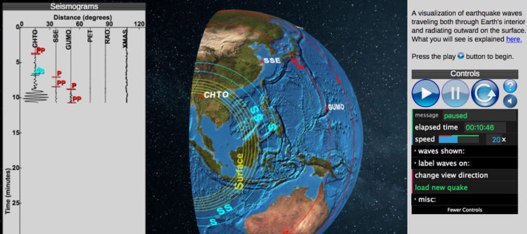 IRIS Seismic Waves – Animation von Erdbebenwellen – geowebber